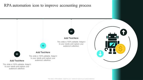 Rpa Automation Icon To Improve Accounting Process Ppt Slide