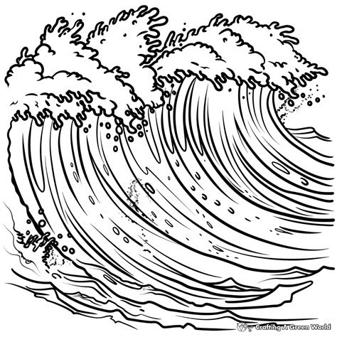 Tsunami Coloring Pages Free And Printable