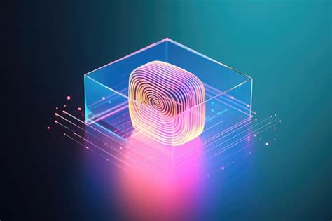 premium ai image fingerprinting process modern technology minimalism