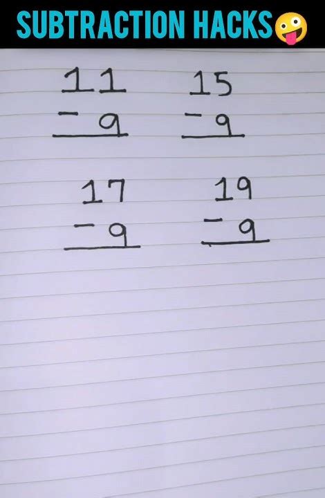 Subtraction Hacks Shortssubtractionviral Youtube