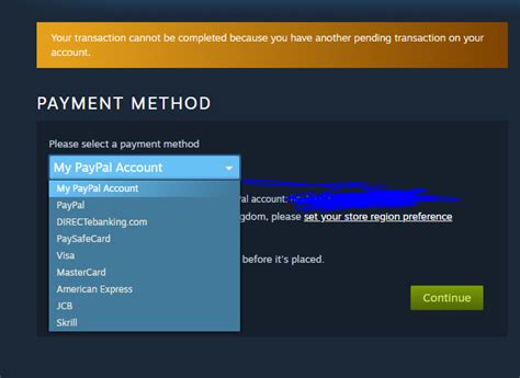 Your Transaction Cannot Be Completed Because You Have Another Pending