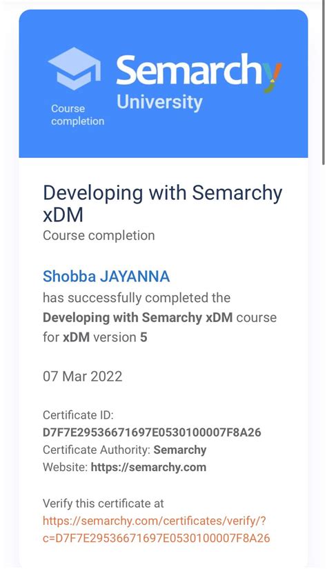 Shobha Jayanna On Linkedin Just Achieved My Semarchy Xdm Developer