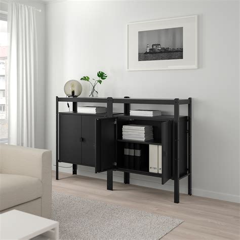 Bror Cabinet With 2 Doors Black Ikea
