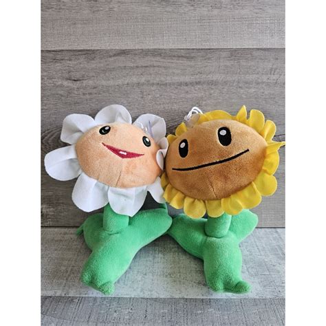 Plants Vs Zombies Cute Sunflower And Daisy Lot Small Soft Stuffed Doll 8