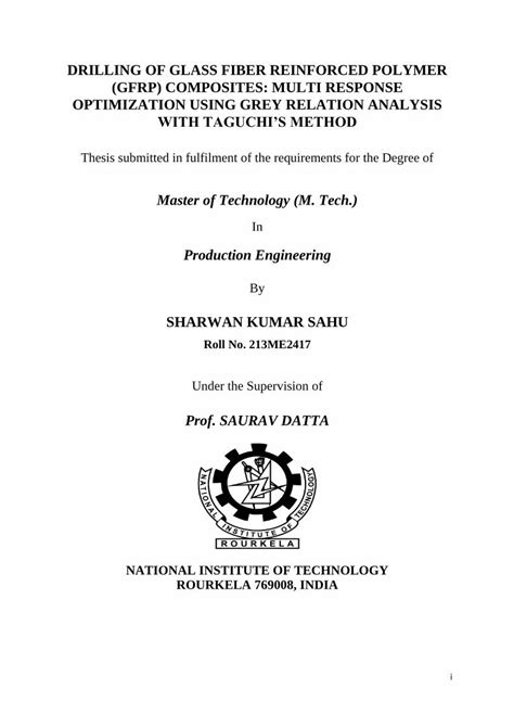 Pdf Drilling Of Glass Fiber Reinforced Polymer Gfrp Composites Multi Dokumen Tips