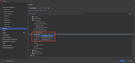 How To Assign Shortcut To Play Button When Using Rider With Unity