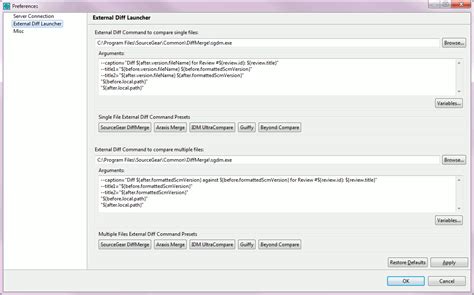 External Diff Viewer Launcher Collaborator Documentation