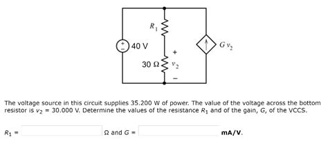 Solved The Voltage Source In This Circuit Supplies W Chegg Com