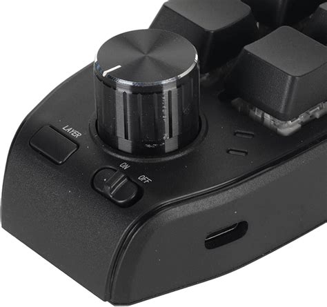 Gaming Keyboard 6 Keys 1 Knob Programmable Ergonomic Design Mini Keypad Red Switch Waterproof