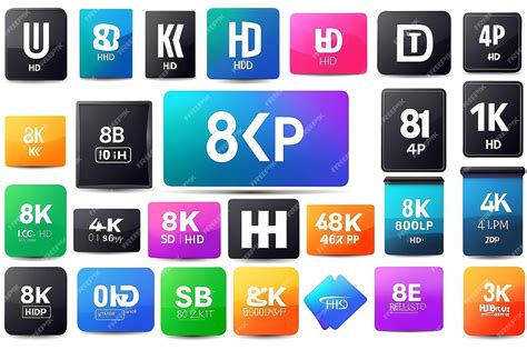 Premium Photo Black Computer Pc Monitor Display With 4k Video Technology Icon Isolated On