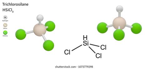Ilustrasi Stok Trichlorosilane Inorganic Compound Formula Cl3hsi Cl3si