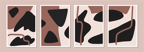 추상 배경 템플릿을 설정합니다 손으로 그린 다양한 모양과 낙서 표지 초대장 배너 포스터 브로셔 플래 카드 엽서 전단지 벽 장식 현대 벡터 일러스트 레이 션 1950 1959