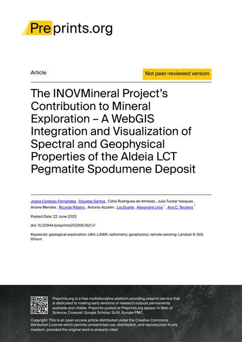 Pdf The Inovmineral Projects Contribution To Mineral Exploration A Webgis Integration And