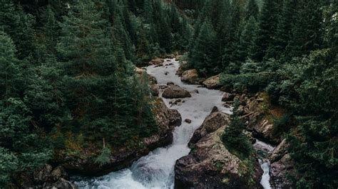 Water Flowing From Lai Da Marmorera Reservoir Canton Of Grisons