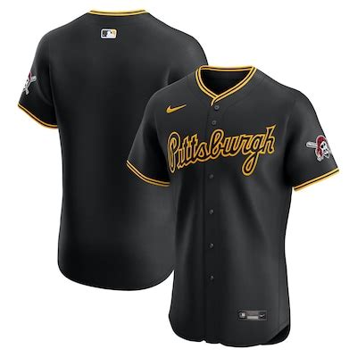 Mens Pittsburgh Pirates Nike Black Alternate Elite Jersey