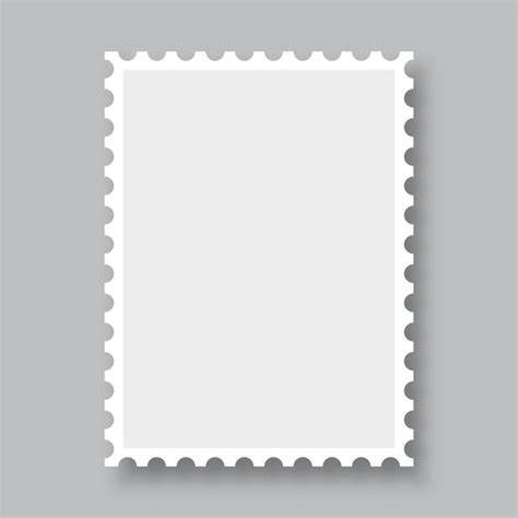 Blank Postage Stamp Clean Postage Stamp Template Postage Stamp Border Mockup Postage Stamp