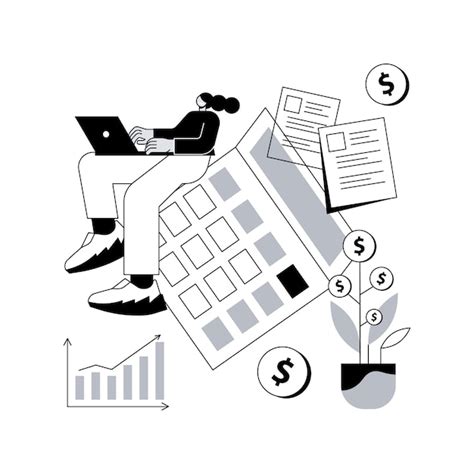 Ilustração Em Vetor Conceito Abstrato De Contabilidade Vetor Premium