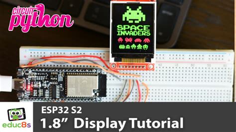 ESP32 S2 Color Display ST7735 Tutorial Educ8s Tv Watch Learn Build