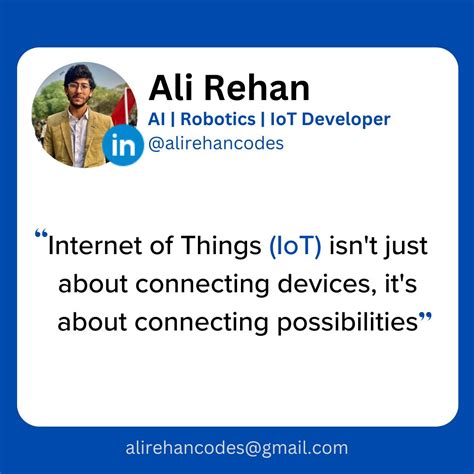 Ali Rehan On Linkedin Iot Ai Internetofthings