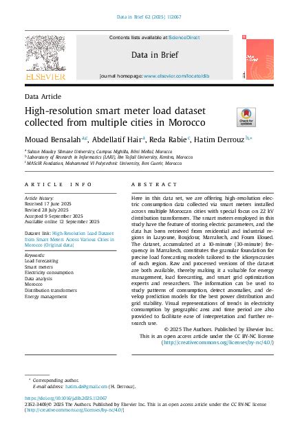 Pdf High Resolution Smart Meter Load Dataset Collected From Multiple