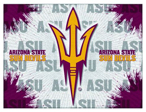 Arizona State University Pitchfork 15x20 Logo Canvas Wall Art Cave