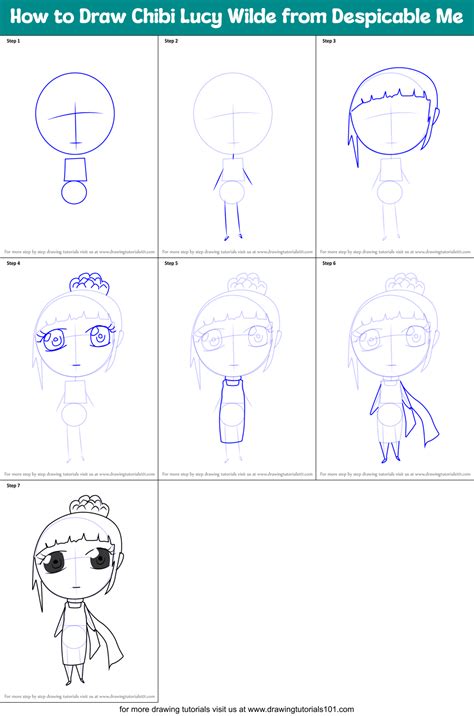 How To Draw Chibi Lucy Wilde From Despicable Me Chibi Characters Step By Step