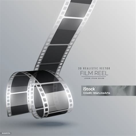 현실적인 3d 필름 스트립 벡터 디자인 필름 릴에 대한 스톡 벡터 아트 및 기타 이미지 필름 릴 0명 3차원 형태 Istock