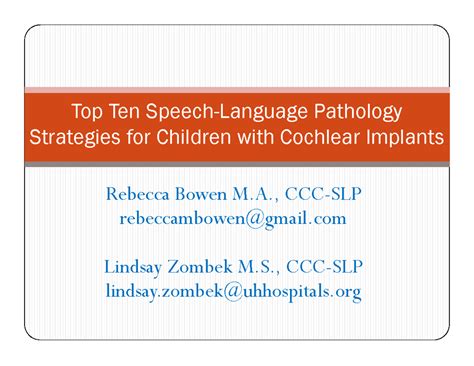 Speech Babble Hierarchy Rebecca Bowen M Ccc Slp Rebeccambowen Gmail Lindsay Zombek M Ccc