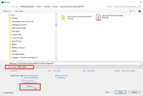 how to save an excel file as pdf video tutorial