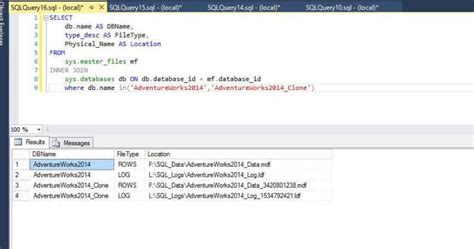 Sql Server Dbcc Clonedatabase Example