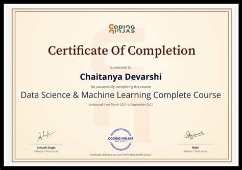 Chaitanya Devarshi On Linkedin Thank You So Much Coding Ninjas For Such A Wonderful Online