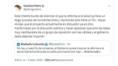 Petro Arremetió Contra Katherine Miranda ¿por Qué Infobae