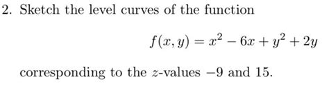 Solved Sketch The Level Curves Of The Function Chegg