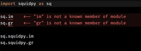 pylance could not resolve modules of squidpy · issue 478 · scverse