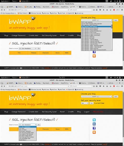 Bwapp Sql Injection