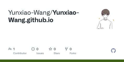 Github Yunxiao Wangyunxiao