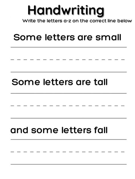 Printable Class 1 English Worksheets Handwriting Free Download And