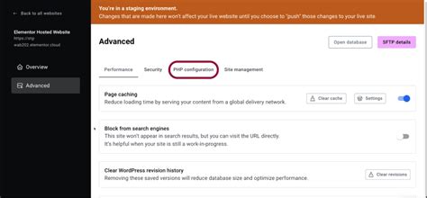 Edit The Php Version Of Your Elementor Hosting Site Elementor