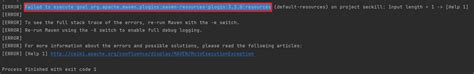 failed to execute goal org apache maven plugins maven resources plugin