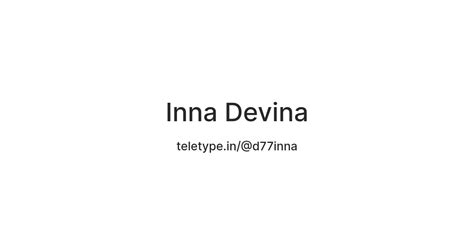 Inna Devina — Teletype