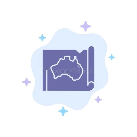 Australia Australian Country Location Map Travel Blue Icon On