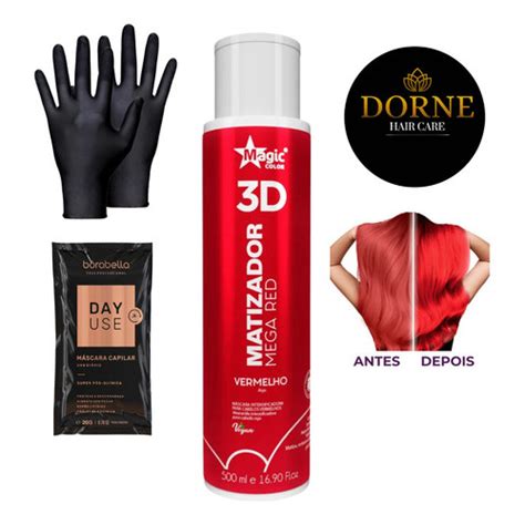 Magic Color Matizador 3d Mega Red Cabelos Vermelho 500ml Shopee