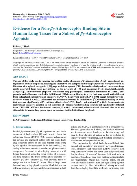 Pdf Evidence For A Non β2 Adrenoceptor Binding Site In Human Lung