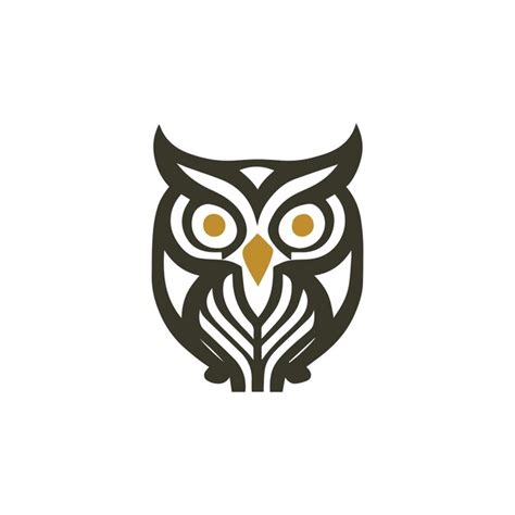 Logo Hibou Avec Le Titre Logo Pour Hibou Vecteur Premium