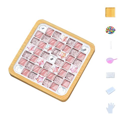 Holloyiver Diy Glass Mosaic Tiles For Crafts Mixed Color Mosaic Kits