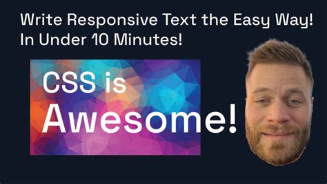 Responsive Text Css The Easy Way In Less Than 10 Minutes Youtube