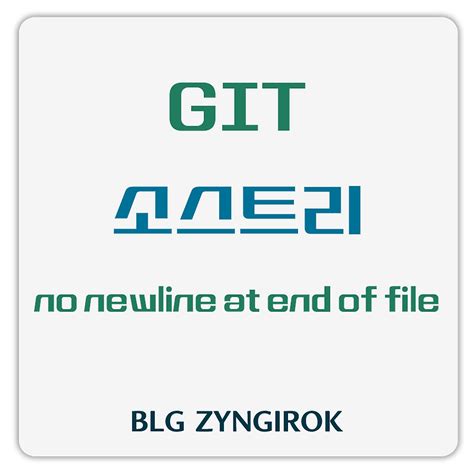 소스트리 직전 내용 삭제 되고 추가된 걸로 커밋 돼는 이유 No Newline At End Of File