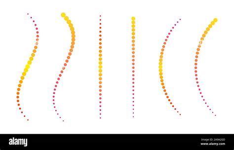 Set Of Dotted Lines Vector Design Elements Colorful Dotted Lines Isolated Stock Vector Image
