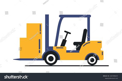 Forklift Boxes Loader Warehouse Logistics Transportation Stock Vector Royalty Free 2267489257