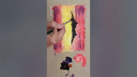 쉬운 아크릴 페인팅 아크릴 풍경화 Youtube